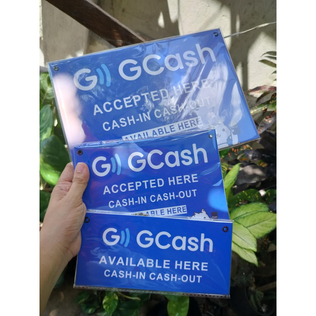 G-Cash Laminated Top Signage Sintra Board: Enhance Cash In and Cash Out ...