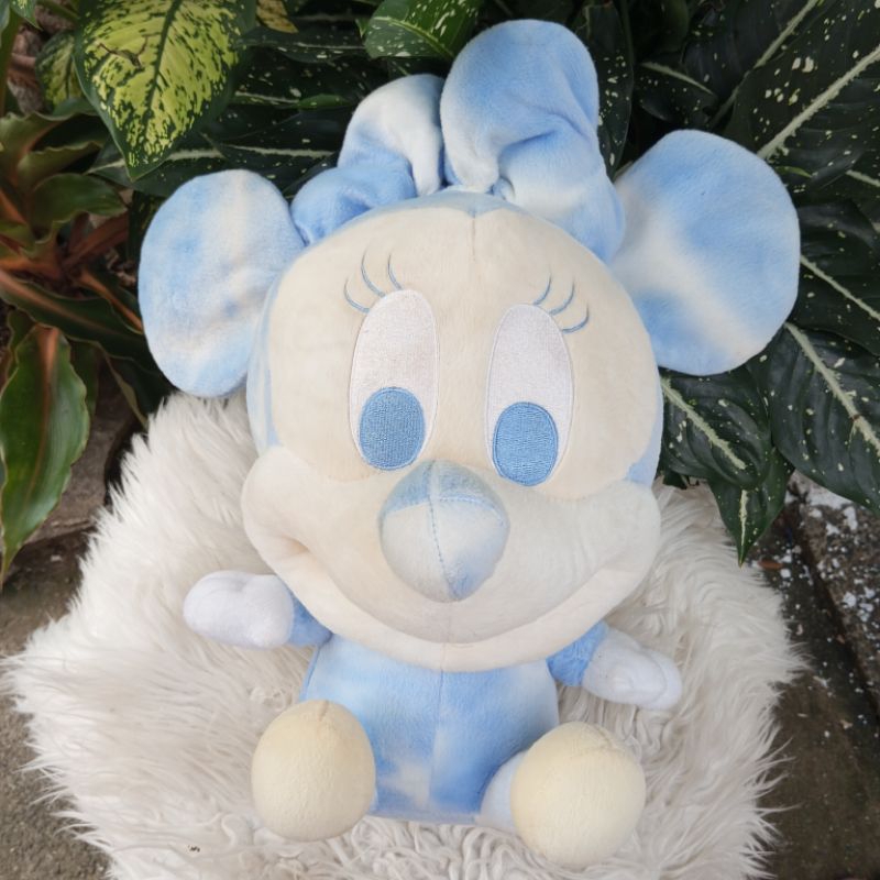 RARE Baby Minnie Mouse Blue/White Plush Toy | Shopee Philippines