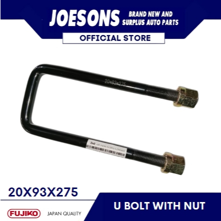 FUJIKO - U BOLT WITH NUT - 20X93X275 FOR FUSO FU, FV FRONT | Shopee ...