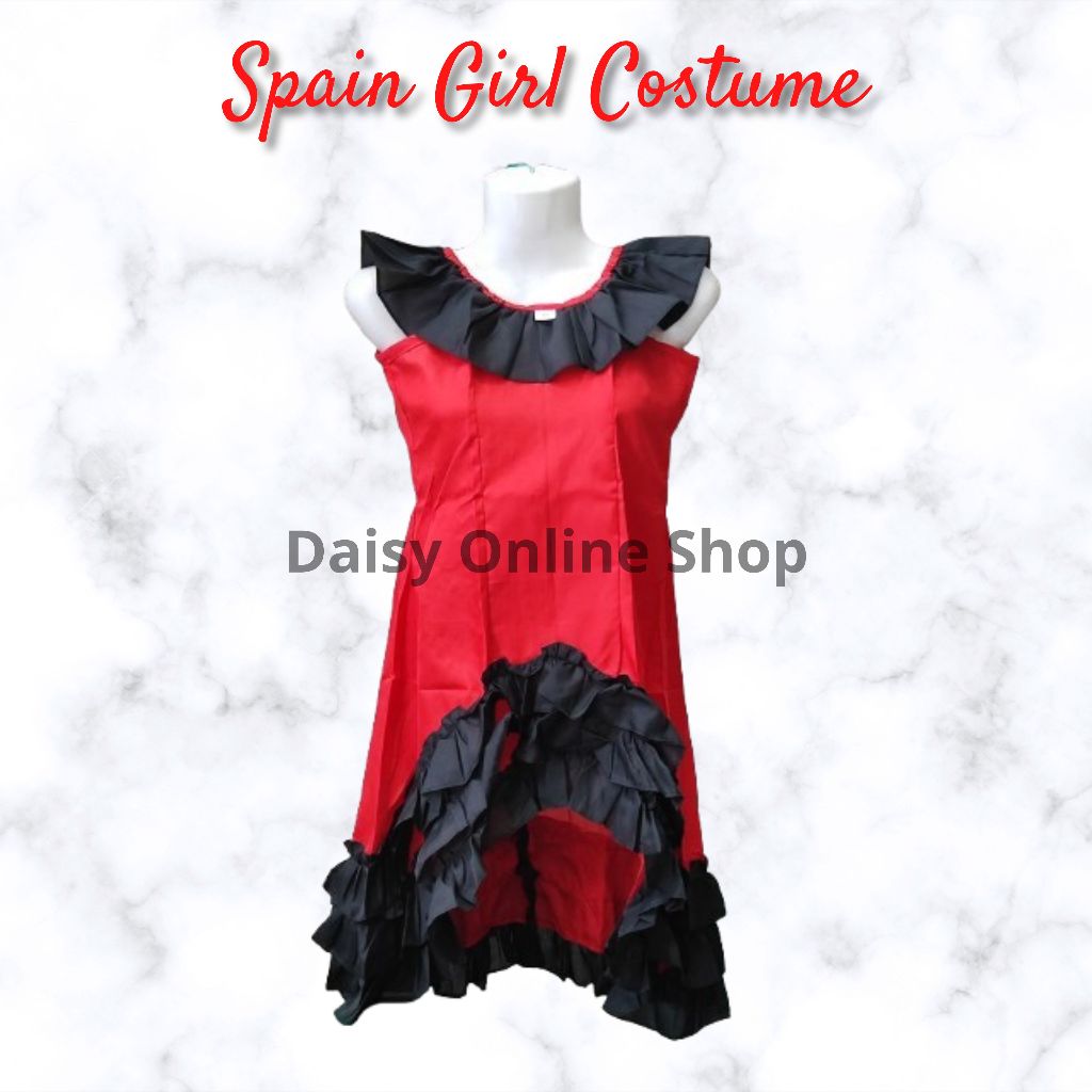 Spain Girl Kids Dress - United Nations Costume (Spanish Dress for Girl) | Shopee Philippines