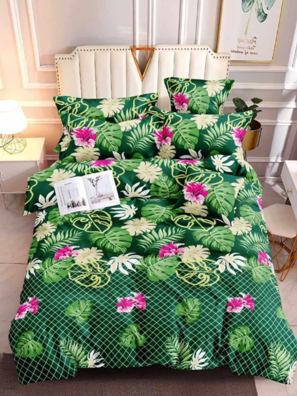 BEHOME | 4IN1 BEDSHEET Canadian Cotton FLORAL 6 Fully Garterized ...