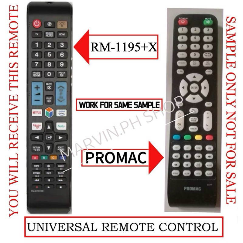 Ready to use 100% Work Universal remote control for PROMAC led smart tv ...