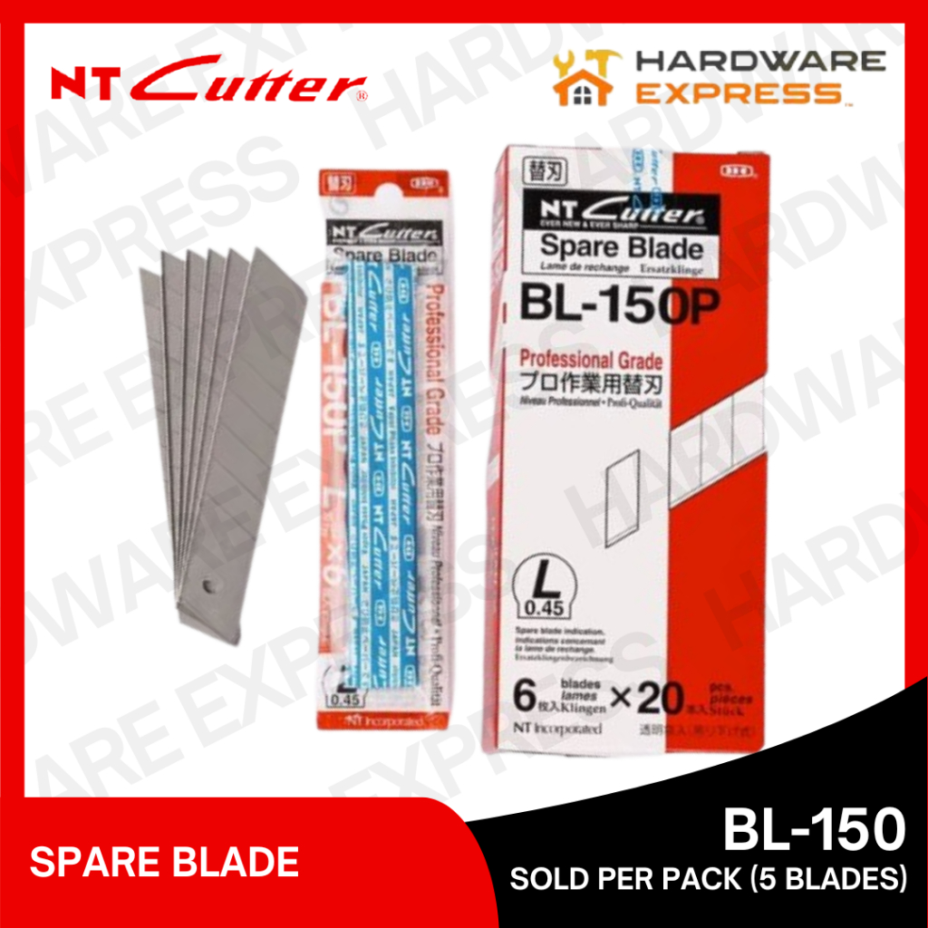 NT Cutter Blade BL-150P Heavy-Duty JAPAN (6pcs/pck) | Shopee Philippines