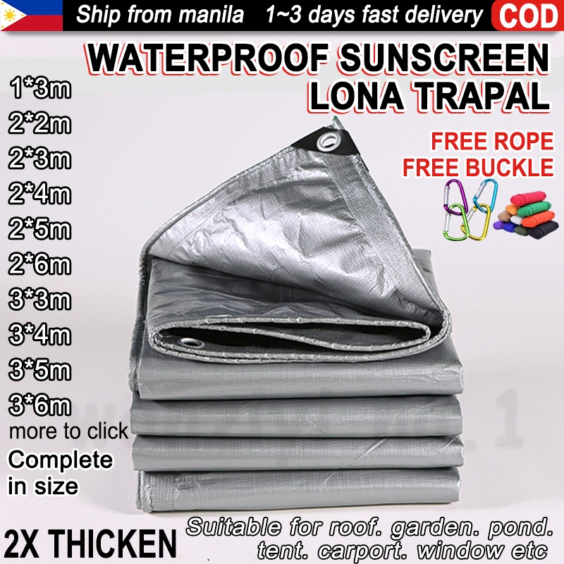 Trapal Lona Makapal Waterproof 6*9ft Canopy Heavy Duty Outdoor ...