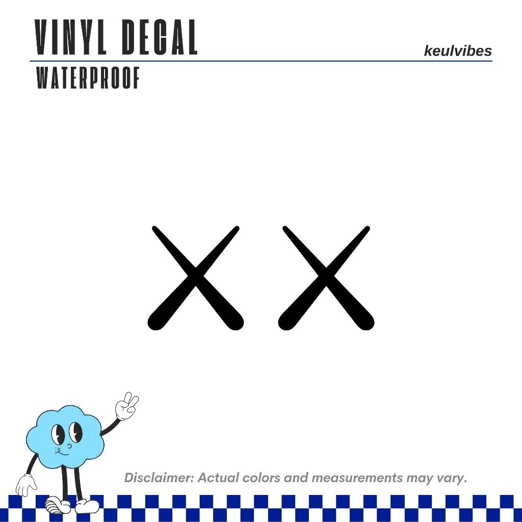 KAWS Eyes logo vinyl stickers brand laptop tumbler decals waterproof no ...