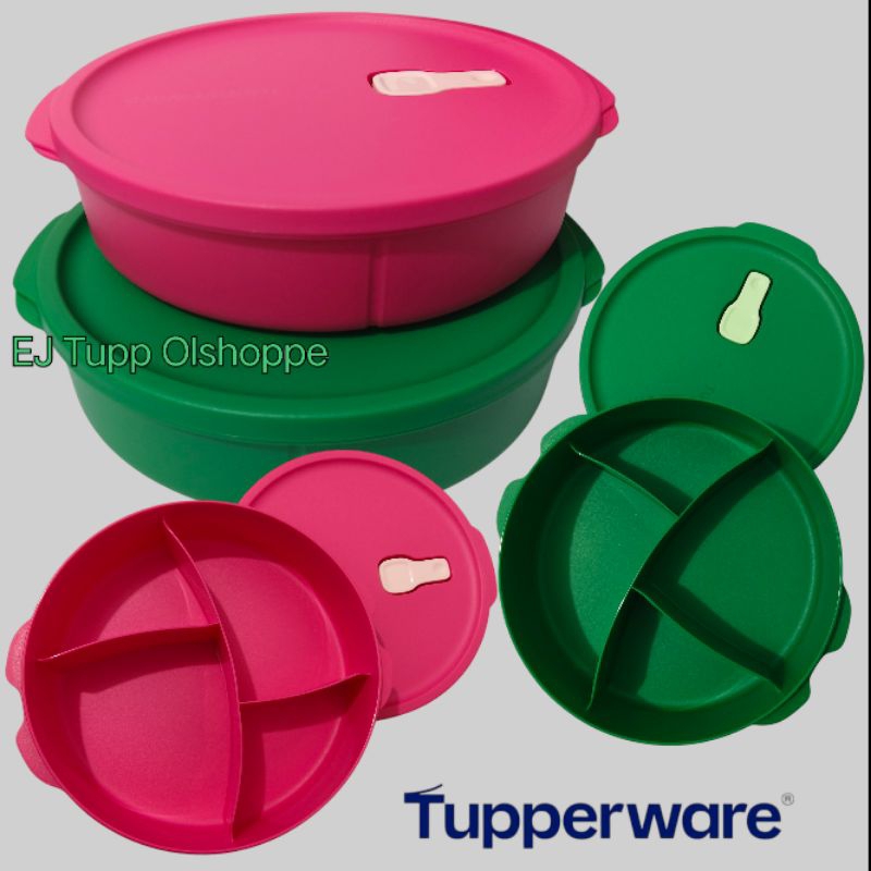 Tupperware Brands Round Divided Lunchbox 830ml (1pc) | Shopee Philippines