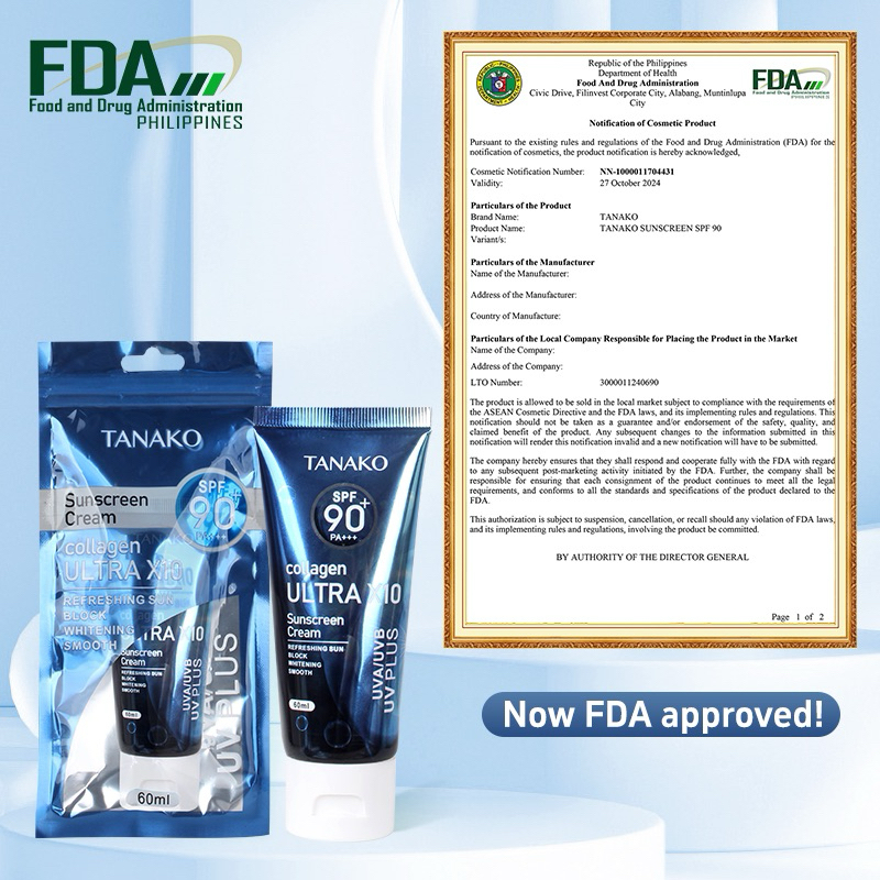 J&r FDA TANAKO Collagen SPF90+++ Sunscreen Cream High Protection Uv ...