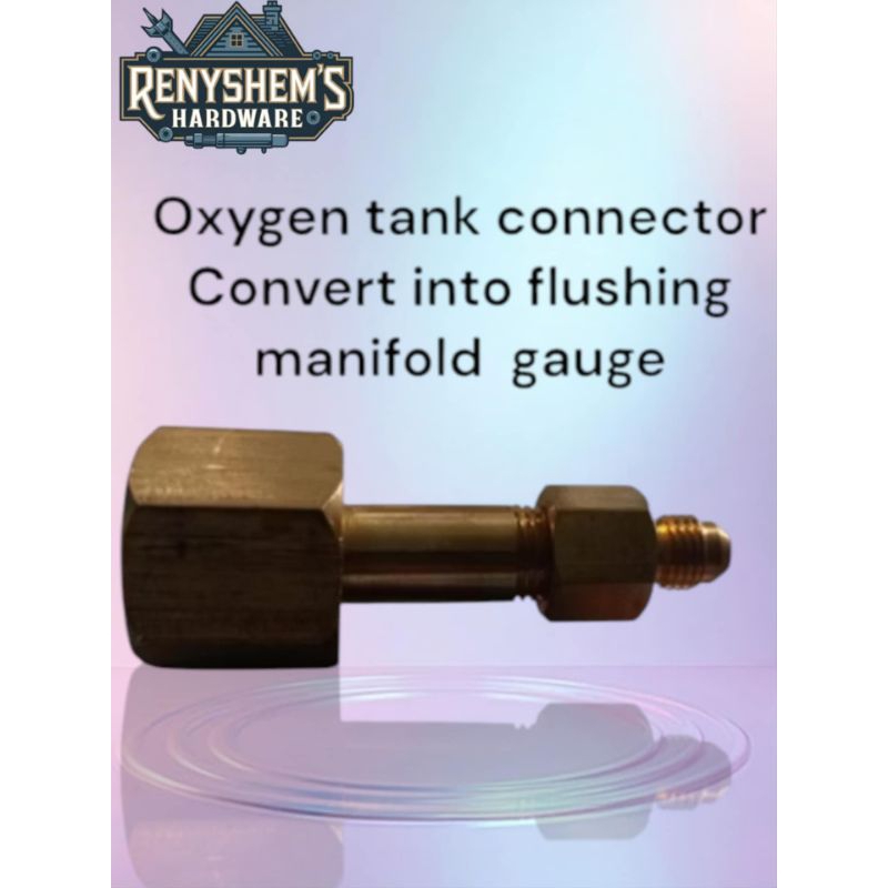 Long version oxygen tank Connector convert to flushing manifold gauge ...