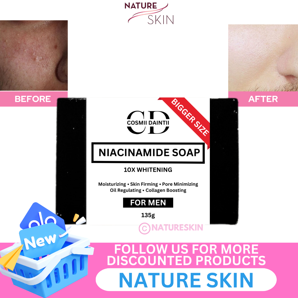 BIGGER SIZE CD NIACINAMIDE SOAP WITH 10X WHITENING FOR MEN All Skin ...