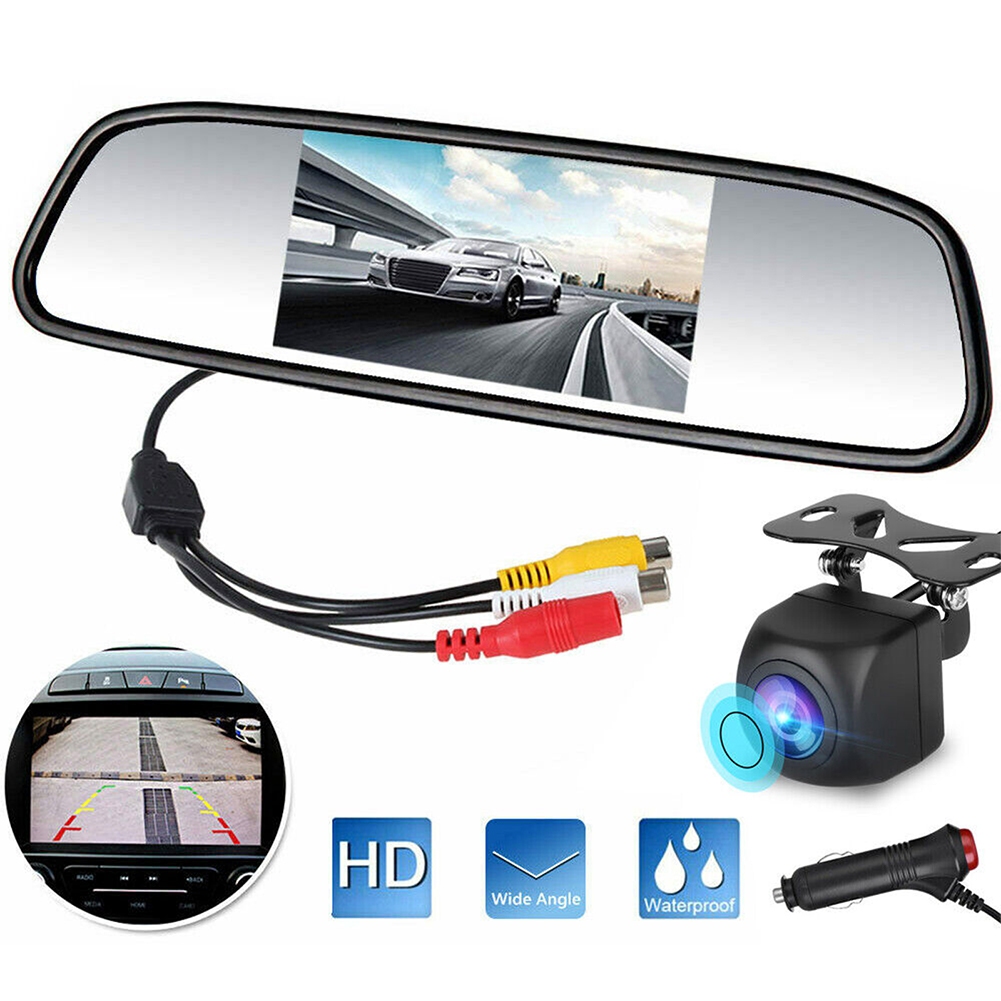 Car Backup Camera Kit 5" TFT LCD Monitor 170° Wide Viewing Angle Night ...