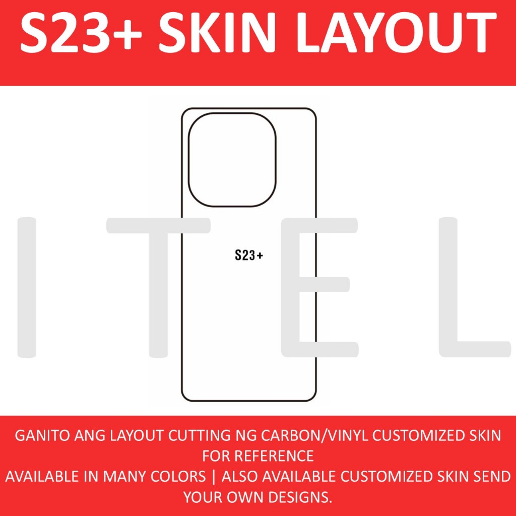 ITEL S23+ S24 S25 ULTRA CARBON SKIN CUSTOMIZED VINYL STICKER | Shopee ...