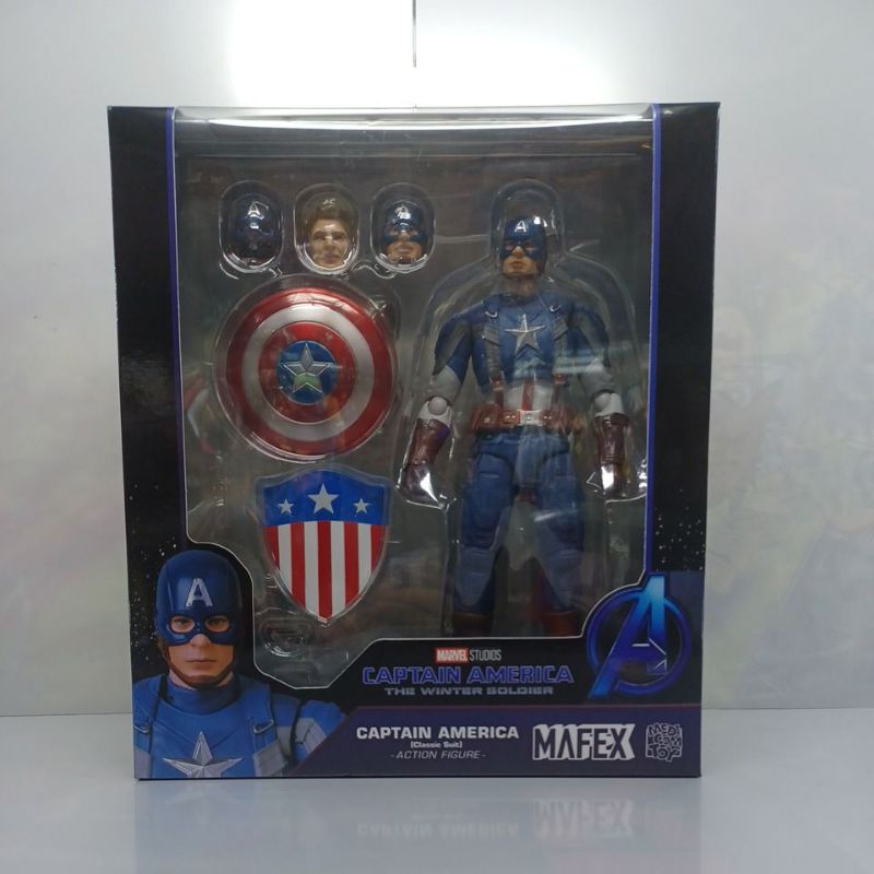 Mafex No. 220 Marvel Studios Captain America (Classic Suit) | Shopee ...