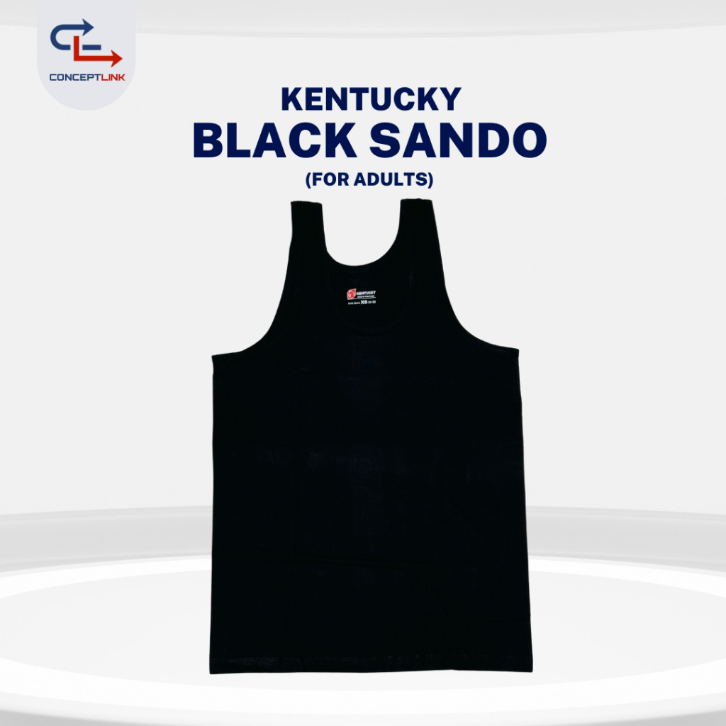 Kentucky Black Sando Plain Tank Top for Men 100% Original (for Adults ...