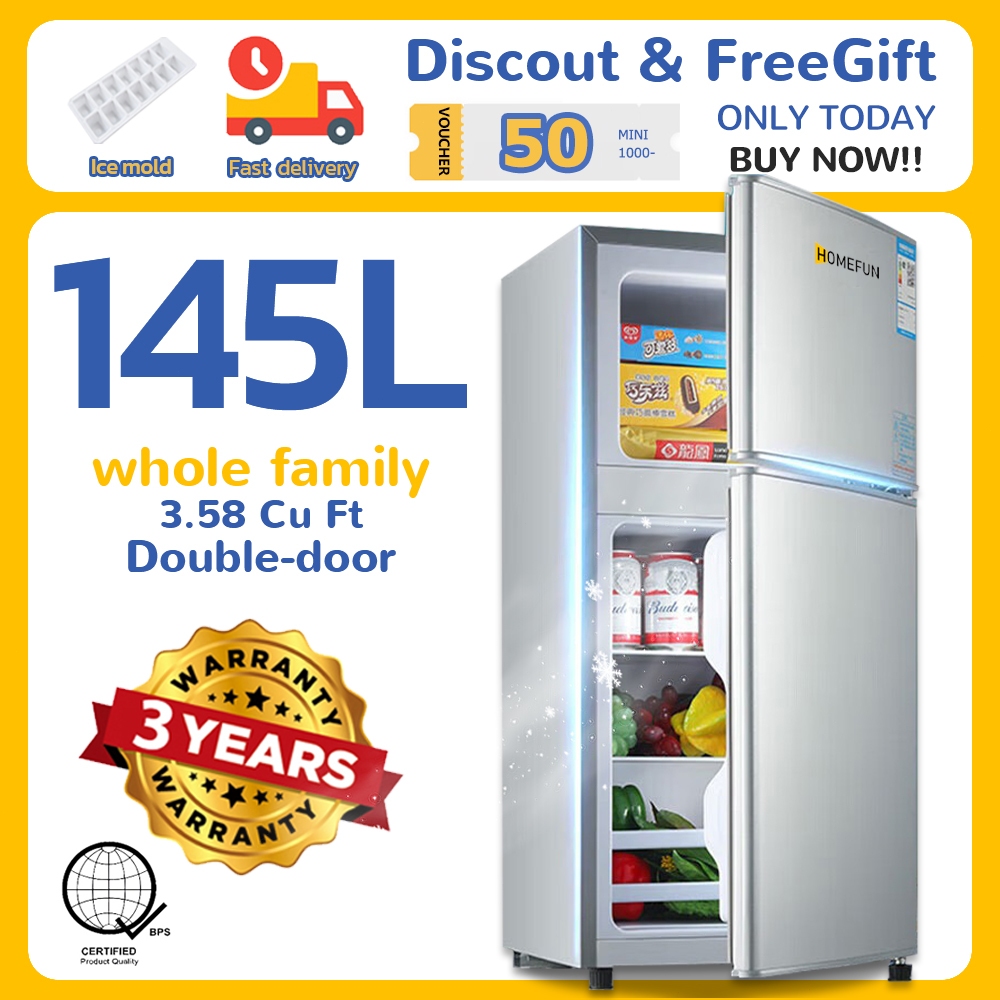 HOMEFUN mondial freezer No Frost refregerator 4.8Cu ft 145L Two Door ...