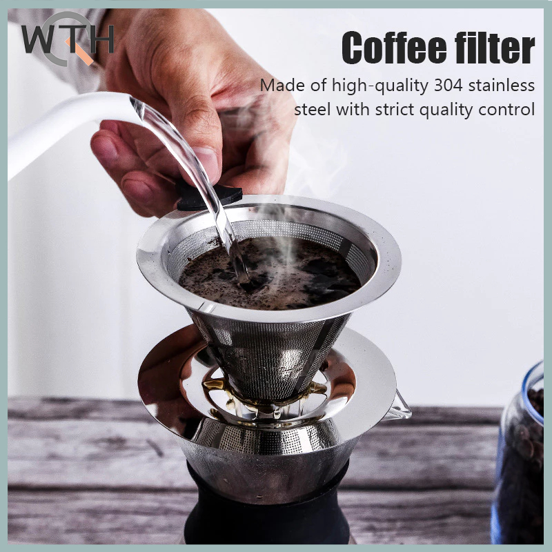 The Double Layer Fine Filter Screen Of The Coffee Filter reusable Is ...