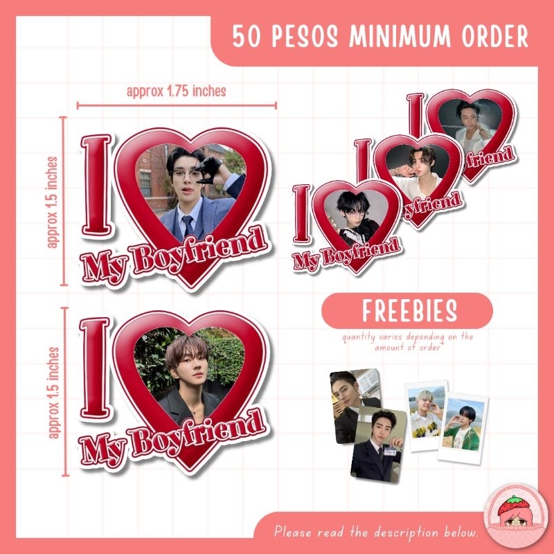 ENHA I LOVE MY BOYFRIEND PEARL STICKERS | Shopee Philippines