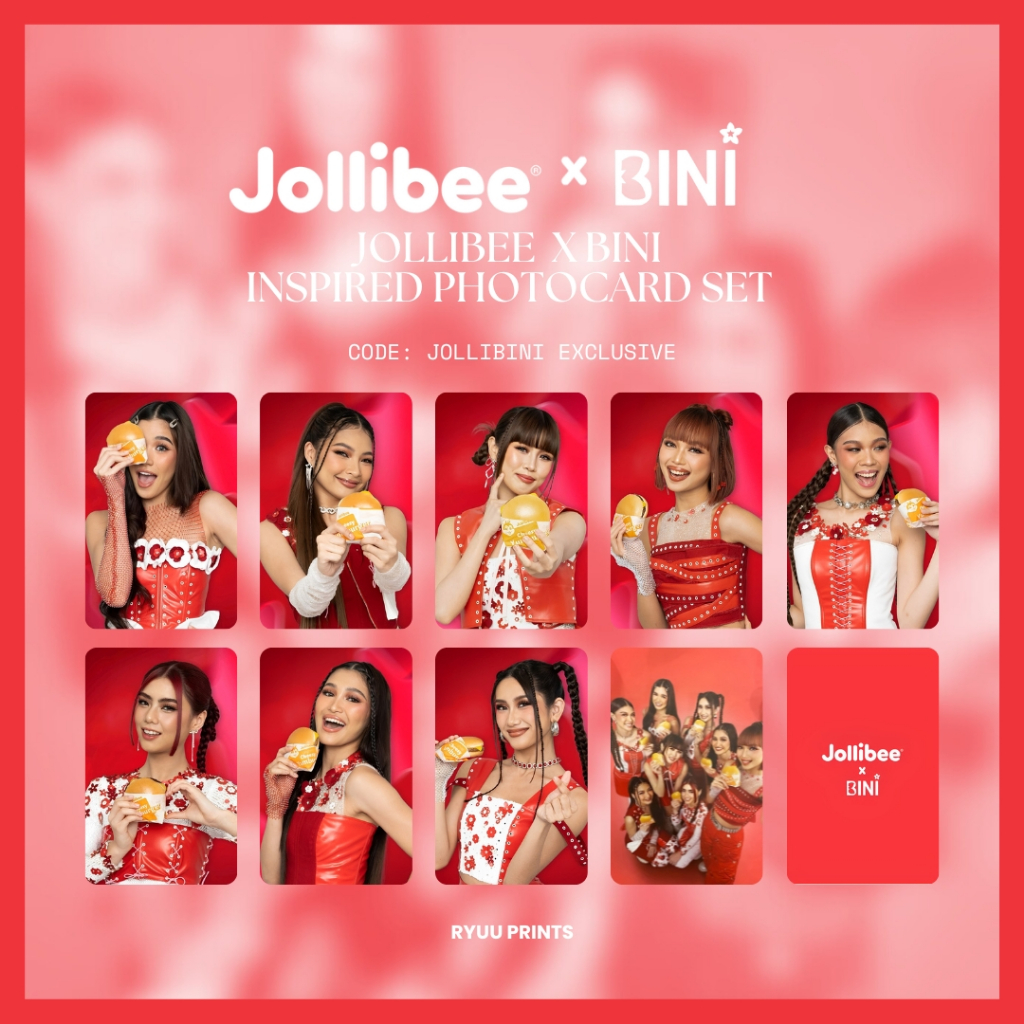 [9pcs] BINI Fanmade Jollibini Photocards Unofficial Replicards | Shopee ...