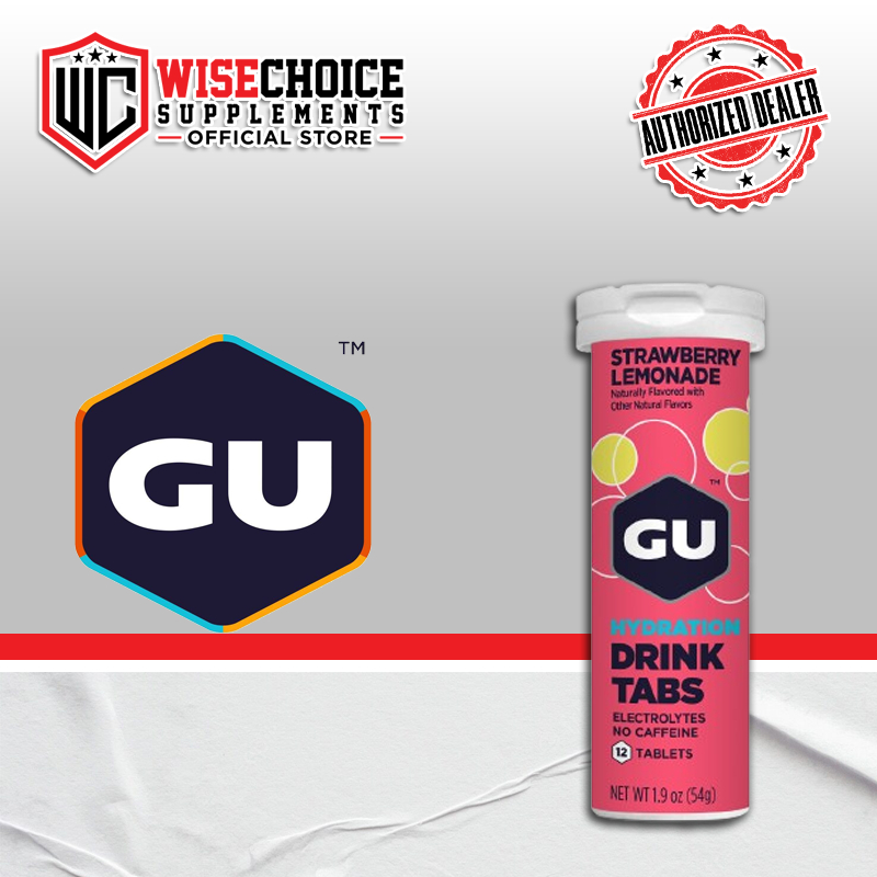 Gu Hydration Drink 12 Tablets Strawberry Lemonade Flavor | Shopee ...