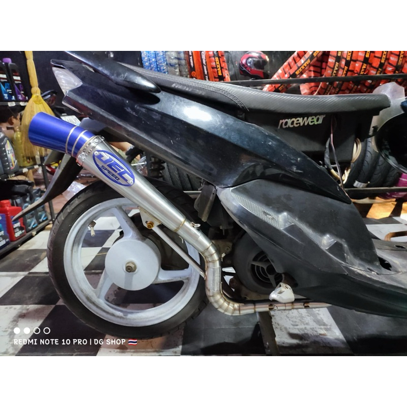 JECSPEED Open Pipe for Mio sporty/soulty (with alloy bracket) | Shopee ...