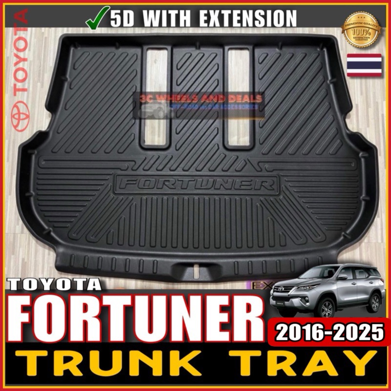 TOYOTA FORTUNER 2016-2025 5D TRUNK TRAY WITH EXTENSION (fortuner ...