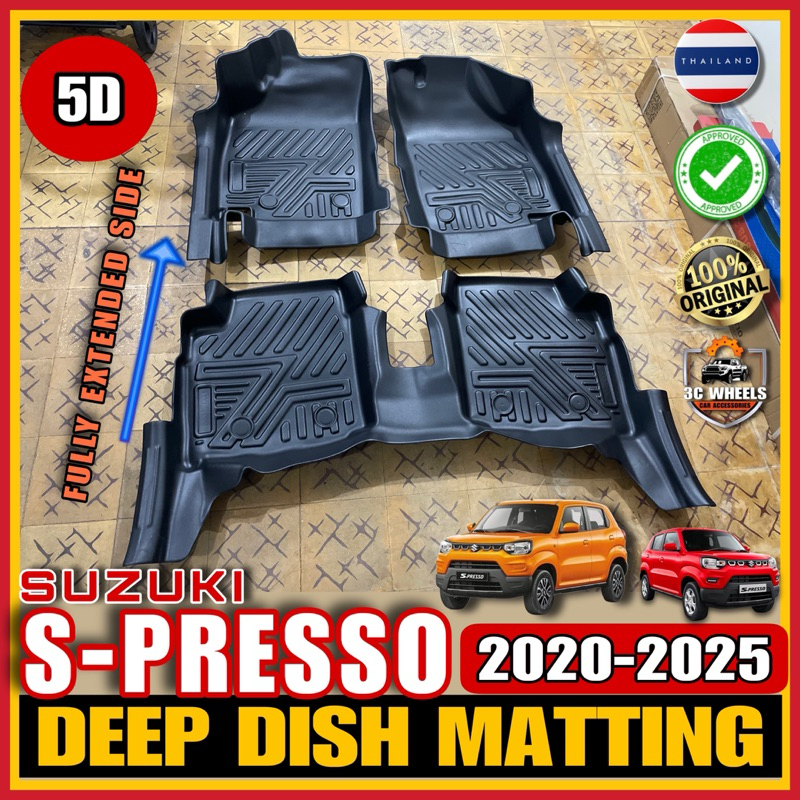 SUZUKI SPRESSO 2020-2025 5D PREMIUM DEEP DISH MATTING | Shopee Philippines