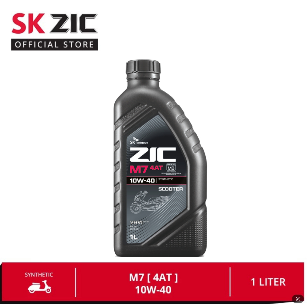 SK ZIC M7 4AT 10W-40 Synthetic Scooter Engine Oil 1L & 800ml | Shopee ...
