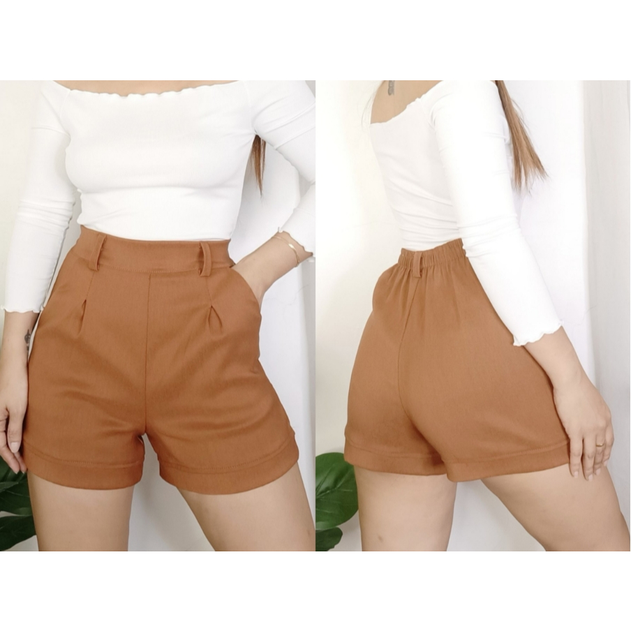 Mumu #PHYLIS Korean PLAIN Casual Basic A Line TROUSER SHORT Bottom ...