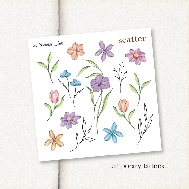 Scatter Temporary Tattoo Sheet by Eloise | Shopee Philippines