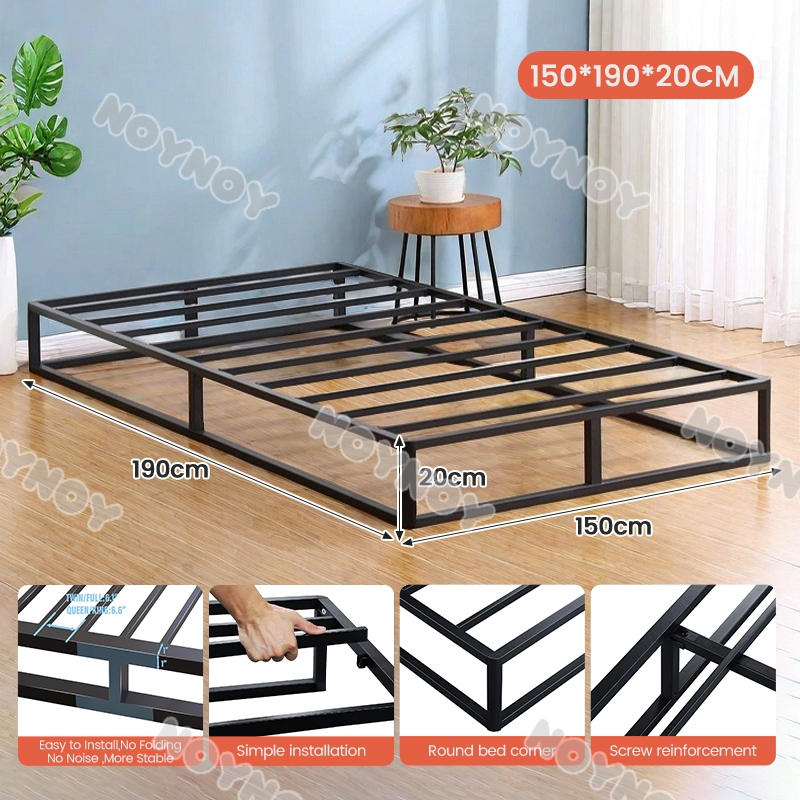 Metal bed steel frame indoor double bed single bed without bed frame ...