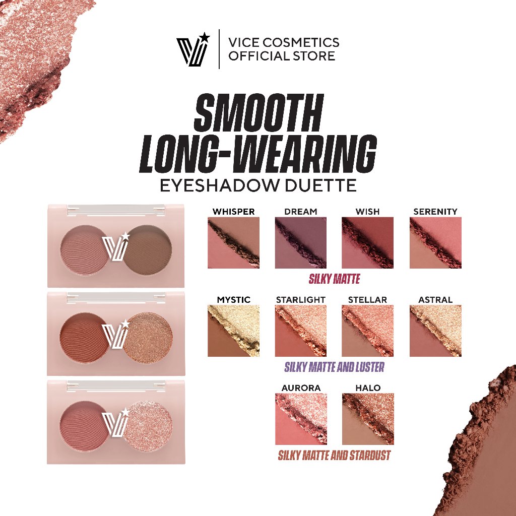 VICE CO. Aura Stargaze Eyeshadow Duette - Eyeshadow, Long-wearing, Pigmented | Shopee Philippines