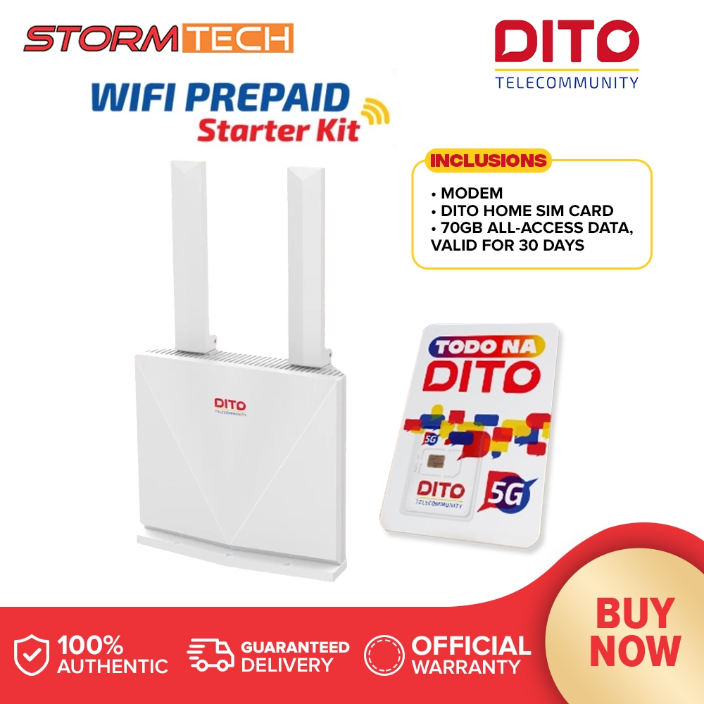 DITO Home WiFi Prepaid Starter Kit with 70GB Data | Shopee Philippines