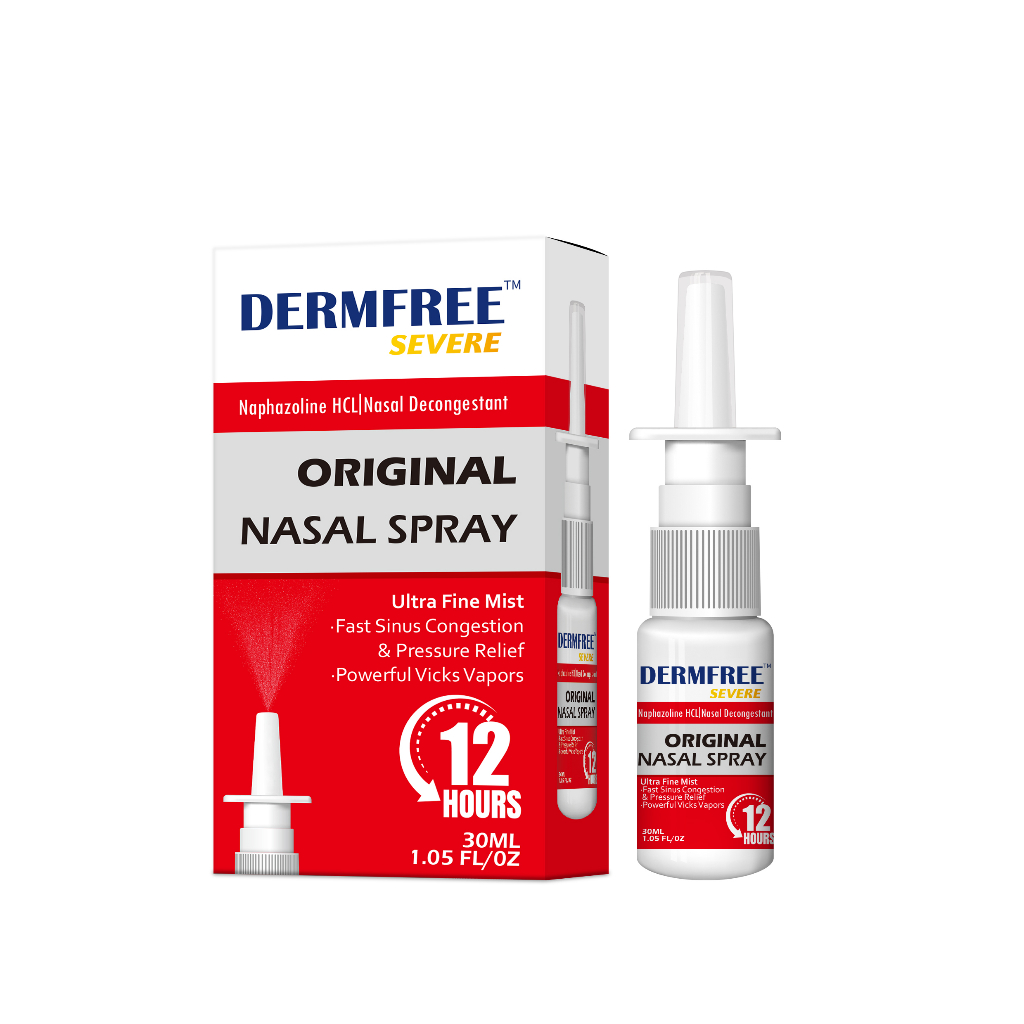 DERMFREE Nasal Decongestant Spray–Relieves Nasal Blockage, Eases ...