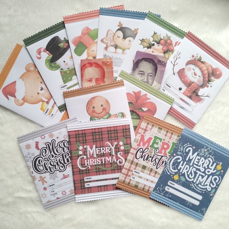 12 pcs Christmas Money Envelope Christmas Angpao | Shopee Philippines