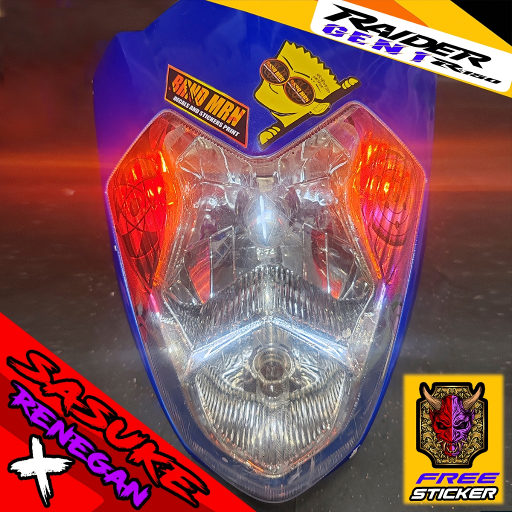 SUZUKI RAIDER GEN 1 WINKER SHARINGAN EYE DECAL STICKER TINT PROTECTOR ...