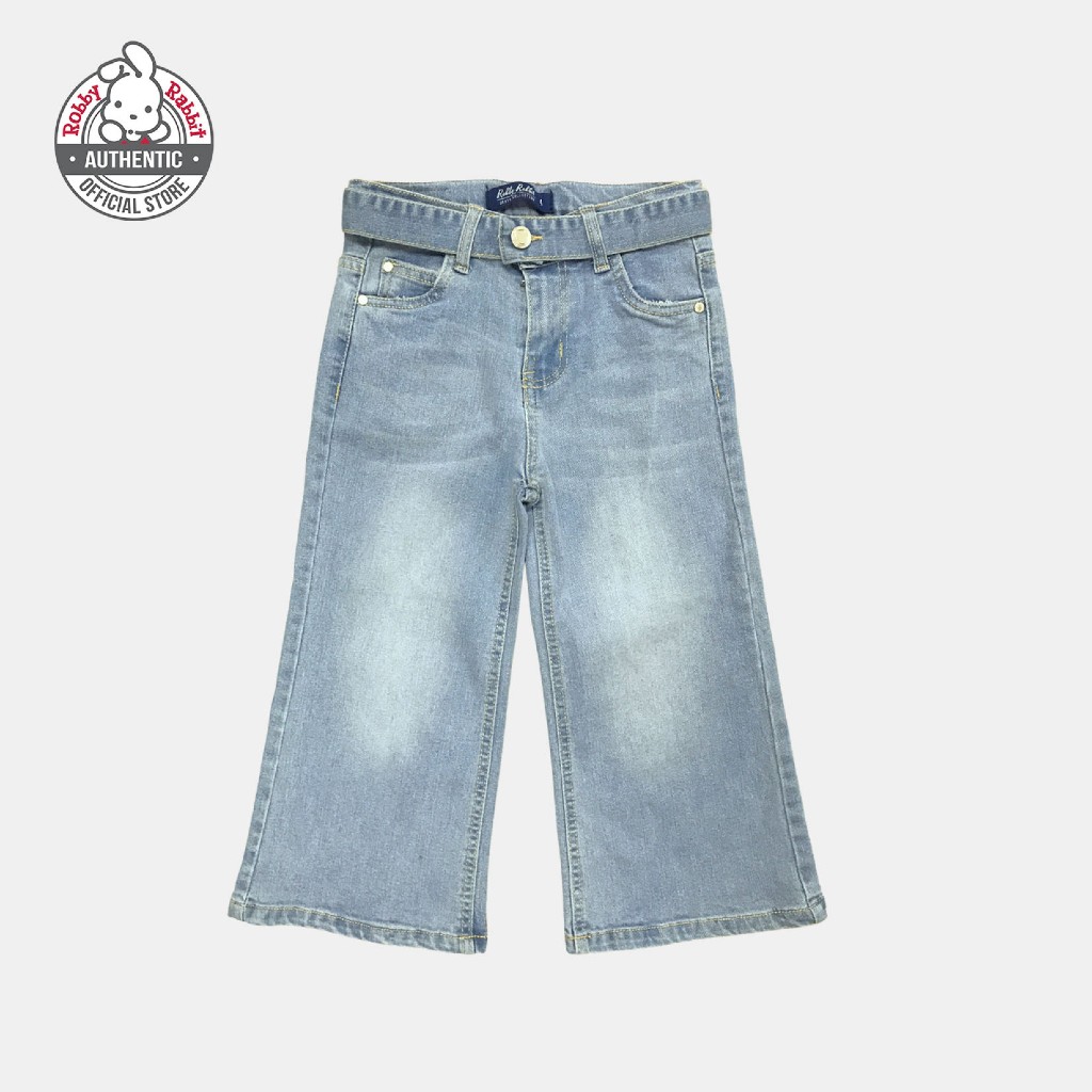 Robby Rabbit Cornelia Street Wide Leg Denim Pants (Light Blue) | Shopee ...