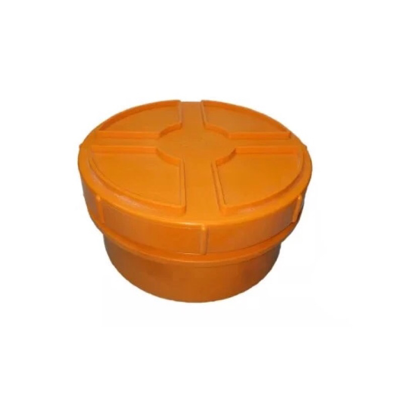PVC ORANGE Clean Out/Packet Bushing 4 INCH Cap Plug Septic Tank Cover ...