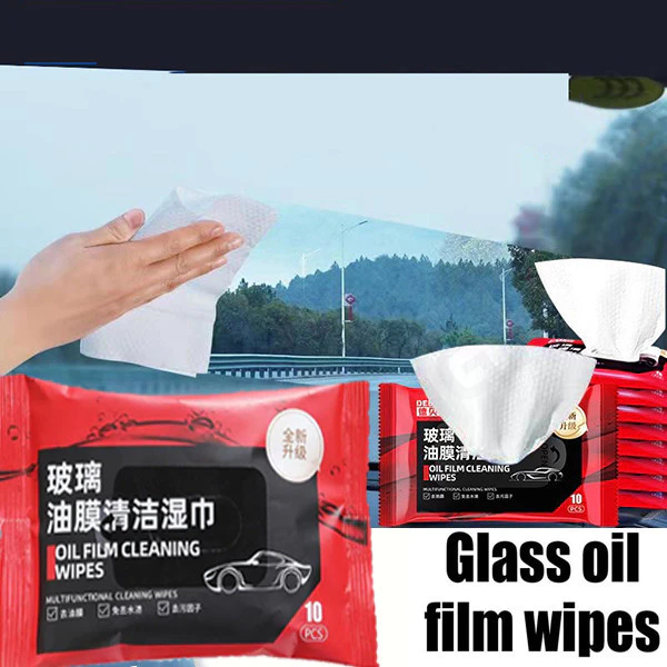 Tecco Car Glass Oil Film Cleaning Wipes,Glass Stain Remover,Watermark ...