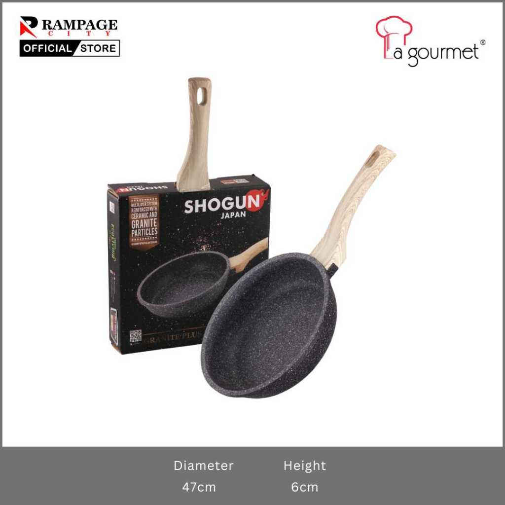 Shogun Granite Cookware Plus 26 x 6cm Nonstick Frypan with Induction ...