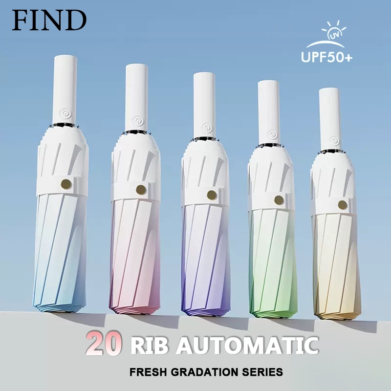 FIND Upmarket 20 Ribs Automatic Storm-resistant Large Anti UV Umbrella ...
