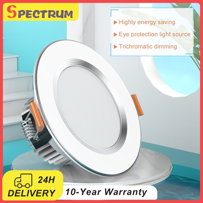 LED Downlight Ceiling Light Recessed Round Panel Light Silver/Gold ...