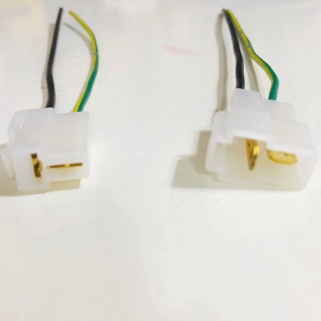 2 TERMINAL SOCKET 2 PIN SOCKET SET HEAVY DUTY HIGH QUALITY WIRE ...