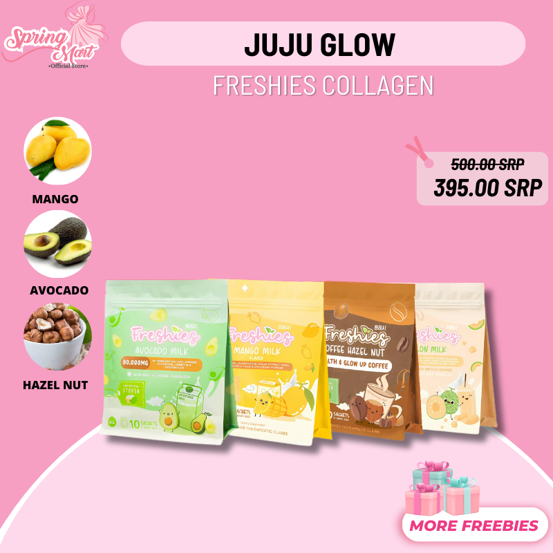 JUJU GLOW Freshies Avocado Milk Melon Mango Hazel Nut Collagen Drink 10 ...