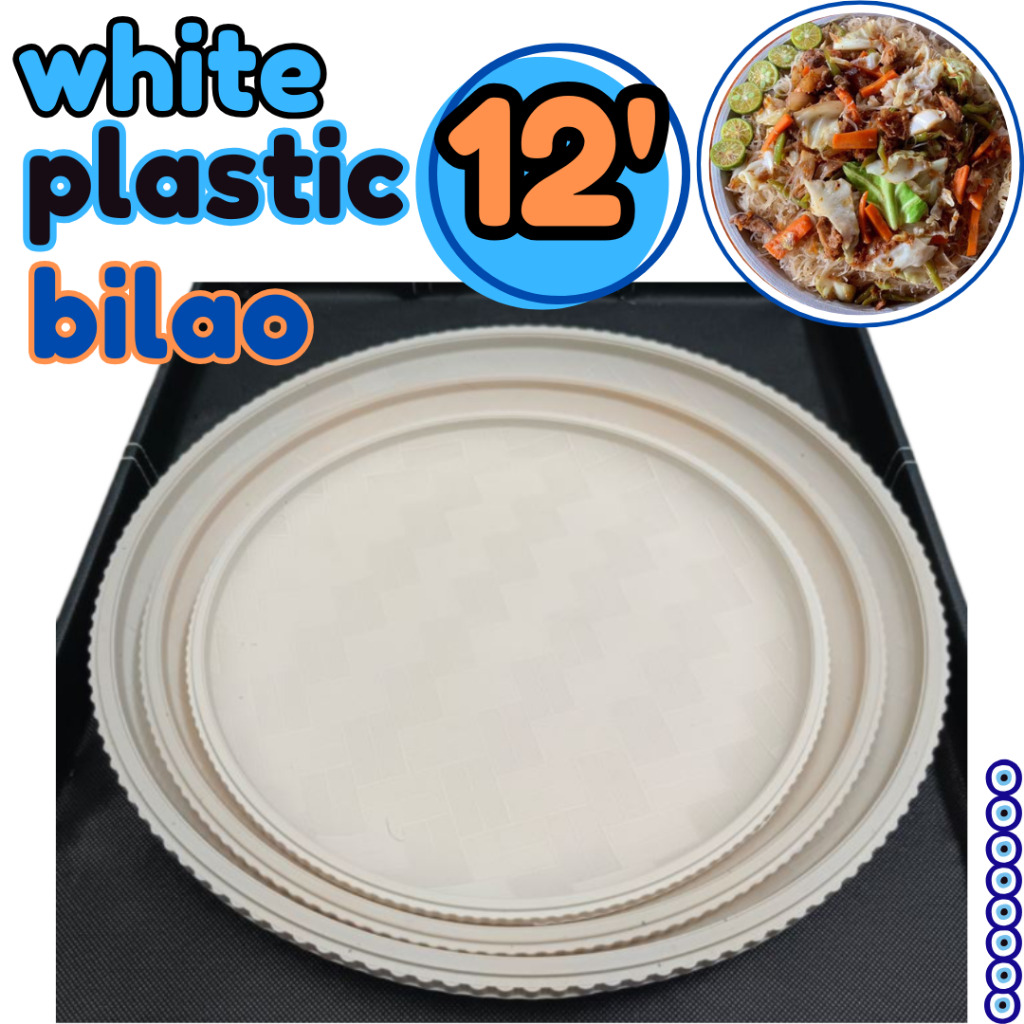 DragonWare8 12" WHITE PLASTIC BILAO | Shopee Philippines