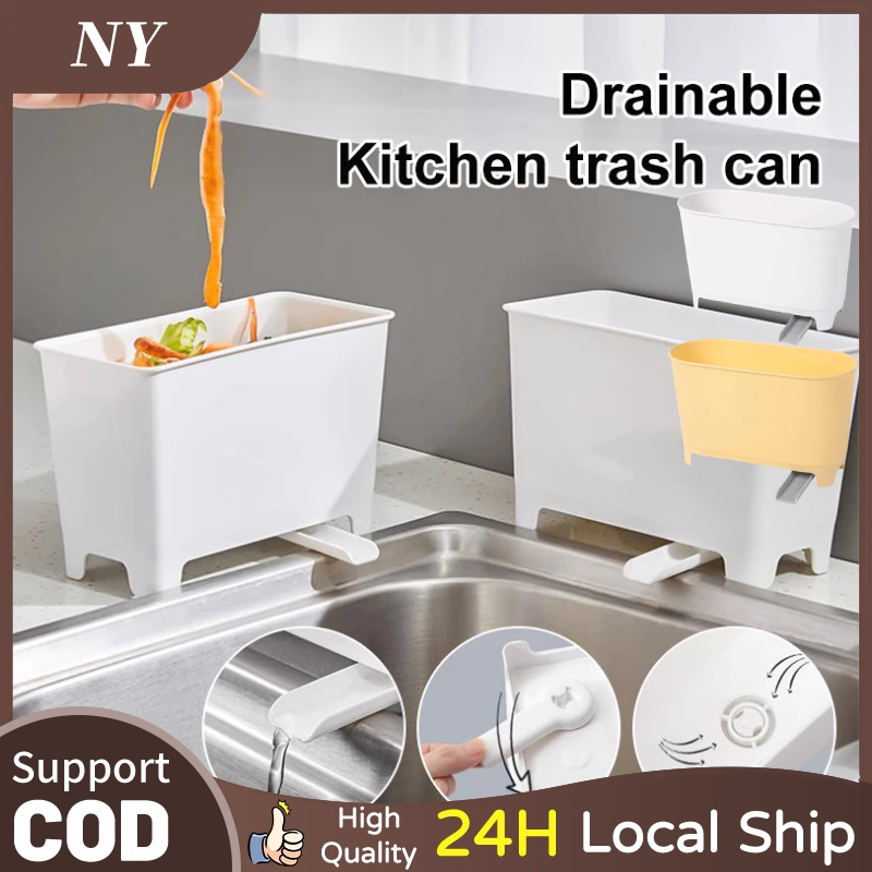 Kitchen Sink Trash Can Kitchen Food Waste Organizer Draining Bin Home ...