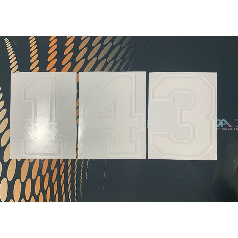 Numbers Sticker 3 inches / Waterproof Vinyl cut-out sticker | Shopee ...