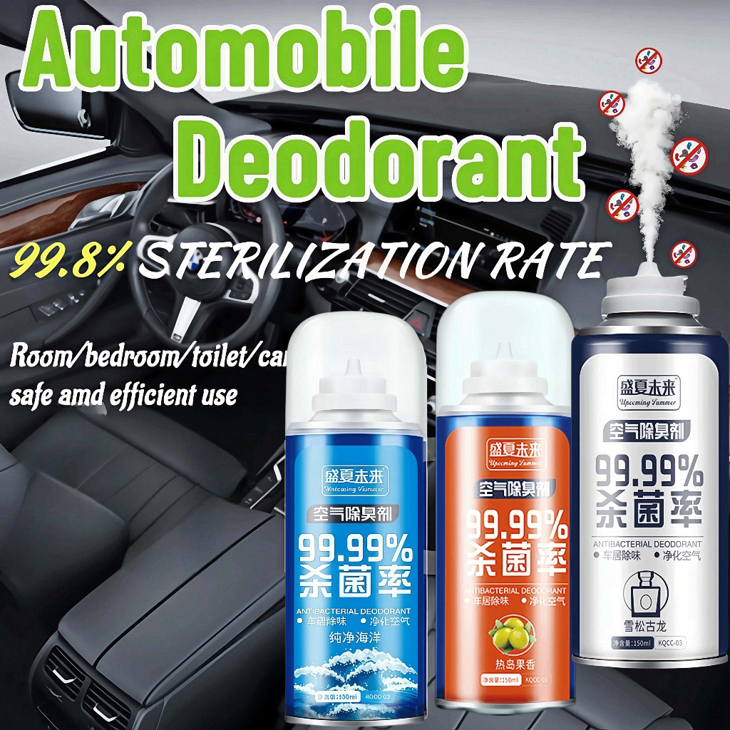 Car One-Button Deodorant Air Freshener Spray Antibacterial ...