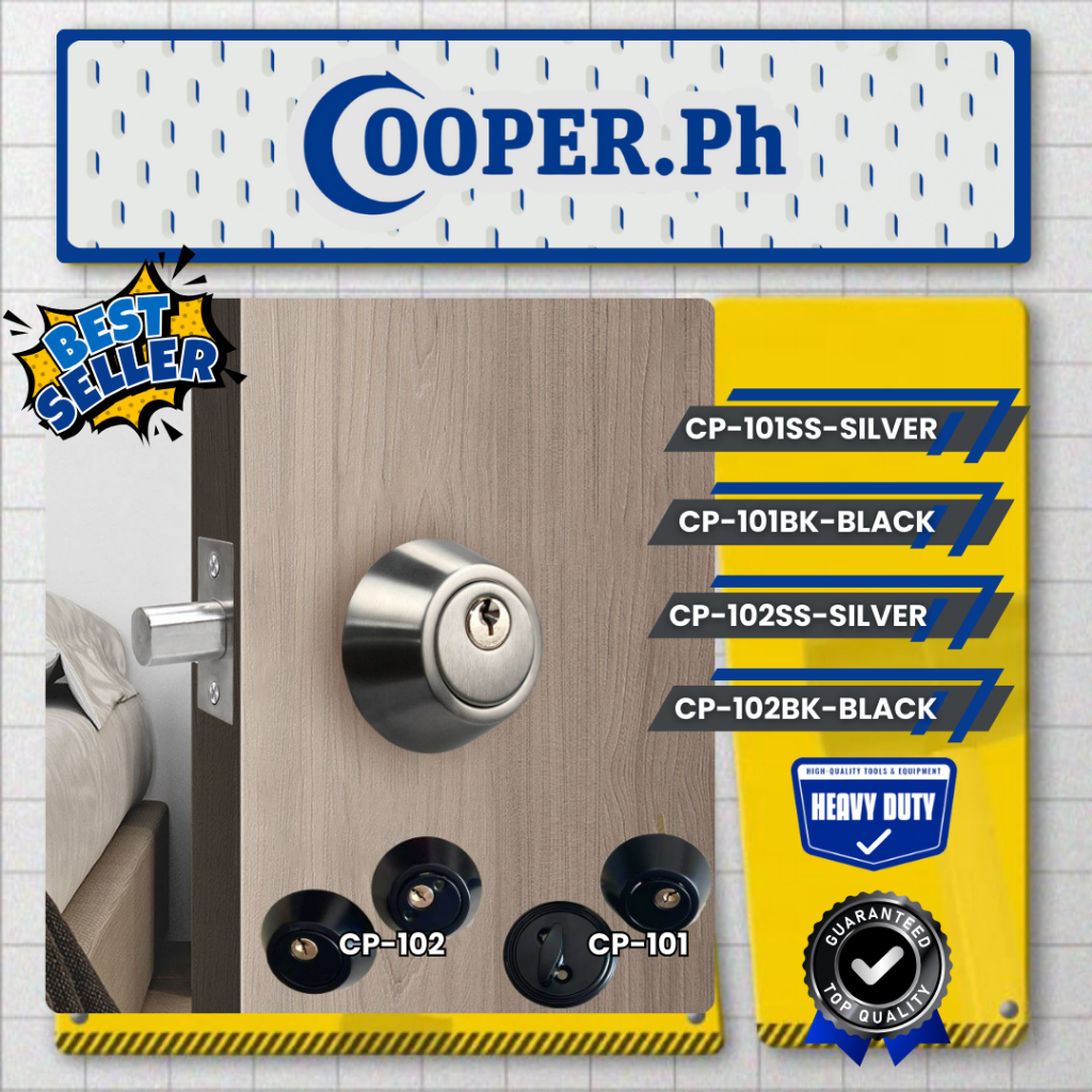COOPER.PH BLACK Deadbolt HIGH QUALITY BLACK GOLD SILVER Door Knob ...