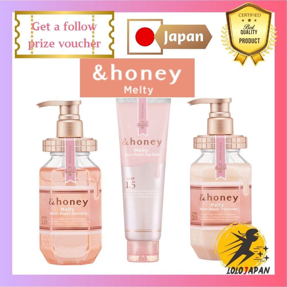 honey】Genuine Melty Moist Repair Series (Shampoo, Hair Pack, Treatment, Hair Oil, Styling Stick ...