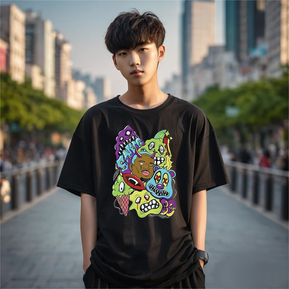 Unisex Assorted Graphic Shirt (Black) | Shopee Philippines