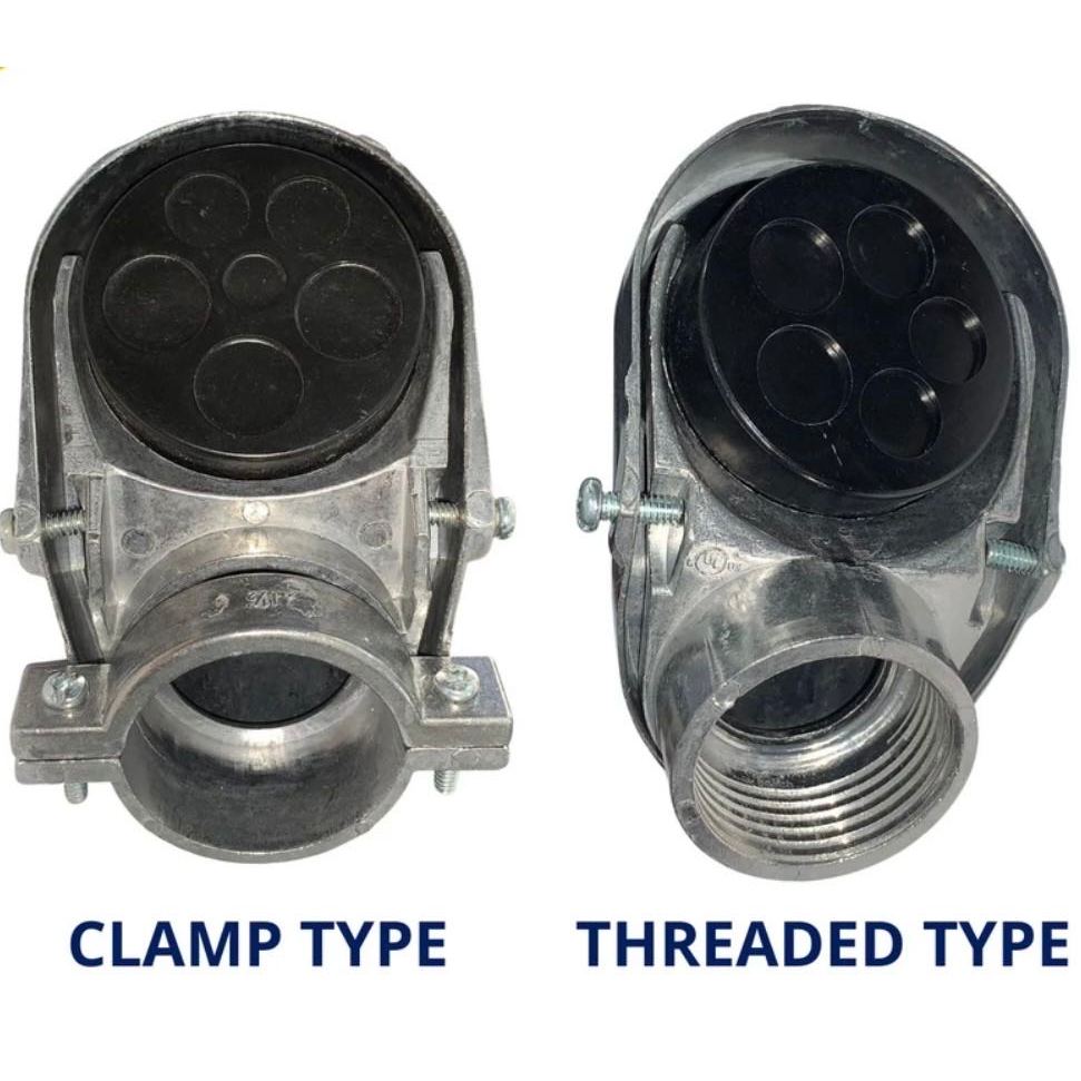 TYPE HEAD / THREADED CONDUIT ENTRANCE CAPS CLAMP ALUMINUM 1/2 3/4 1 ...